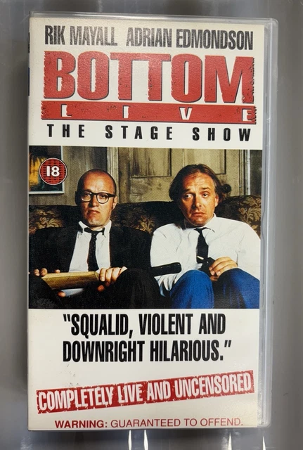 BOTTOM LIVE THE STAGE SHOW (VHS) Rik Mayall Adrian Edmondson 1993 ...