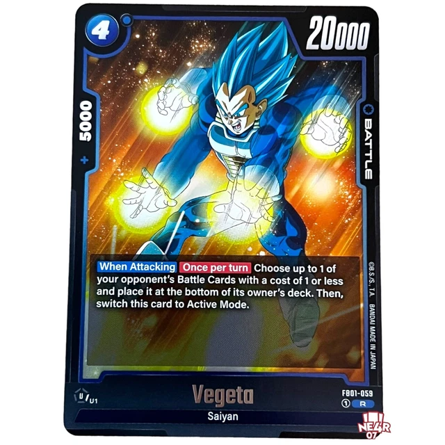 DRAGON BALL FUSION World Awakened Pulse Eng Rare R fb01-059 Vegeta Saiyan EUR 1,39 - PicClick FR