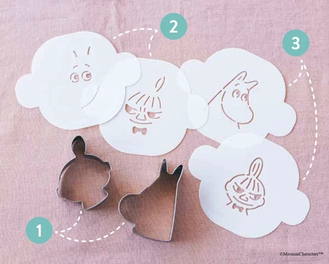 MOOMIN 2 CUTTING dies & 4 stencils Moomin cafe recipe BOOK (Fusosha ...