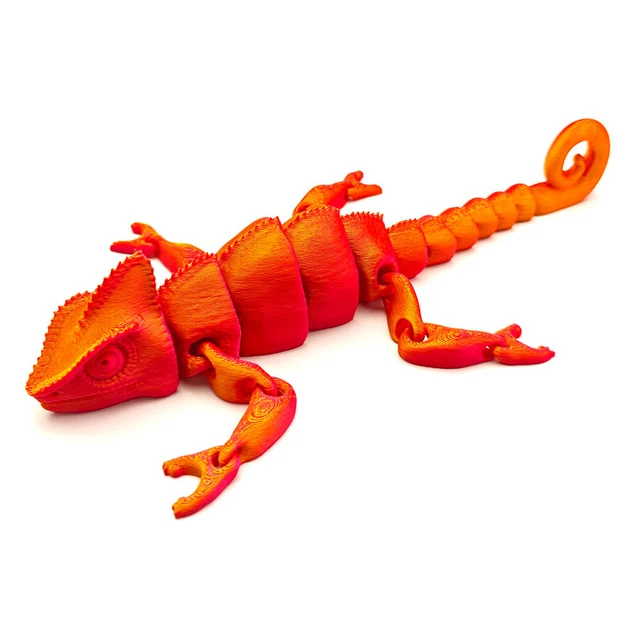 3D PRINTED LIZARD Articulated Models 3D Print Chameleon Children ...
