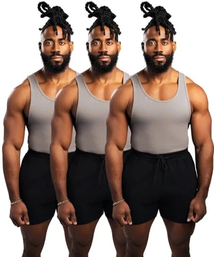 BEATERS, MEN'S TANK Tops, Cotton Spandex Blend Tanks for XX-Large 3 ...