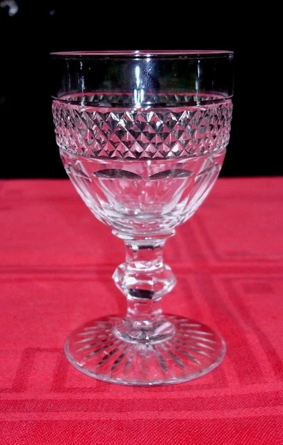 SAINT LOUIS TRIANON Water Glass Weingläser Verre A Eau Cristal Taillé ...