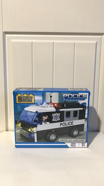 BUILDING BLOCKS : POLICE ACTION VAN 104 pieces 6 + new £7.68 - PicClick UK