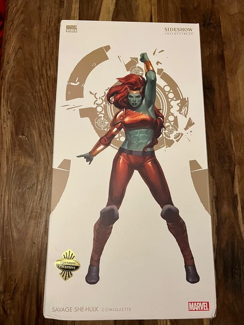 SIDESHOW COLLECTIBLES SAVAGE She-Hulk Comiquette Statue Marvel Pristine ...
