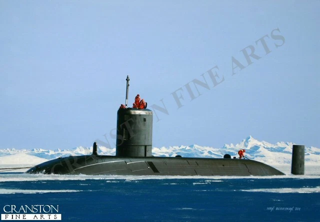 NAVAL ART PRINT Royal Navy Trafalgar class submarines, HMS Tireless ltd ...