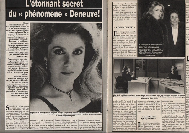 COUPURE DE PRESSE Clipping 1984 Catherine Deneuve (2 pages) EUR 5,00 - PicClick FR