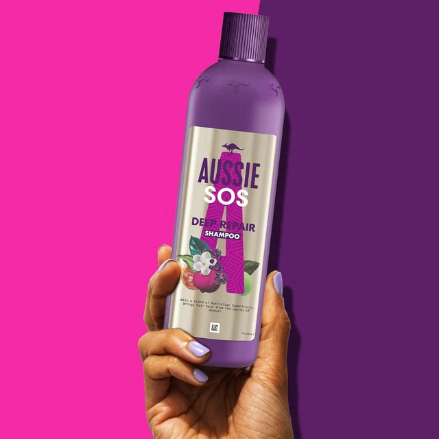 AUSSIE SHAMPOO SOS Deep Hair Repair For Dry, Damaged Hair, XXL VALUE ...