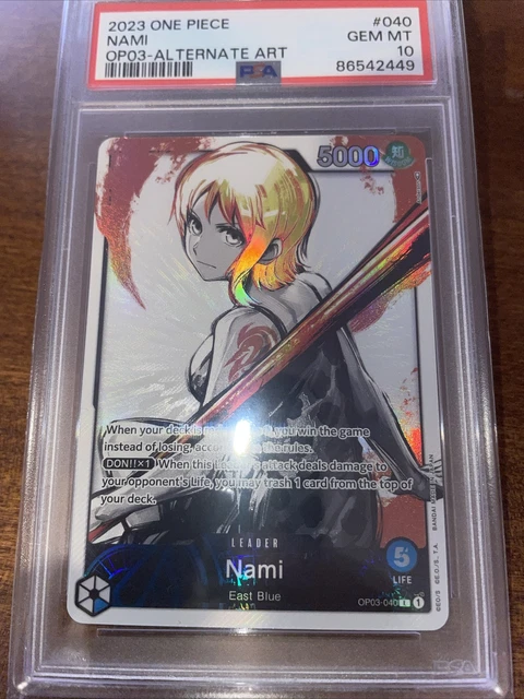 ONE PIECE OP03-040 Leader Alternate Art Nami Psa 10 Eng EUR 500,00 ...