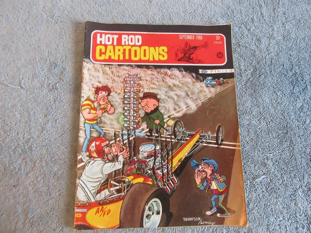 HOT ROD CARTOONS September 1968 magazine drag racing funny humor car ...