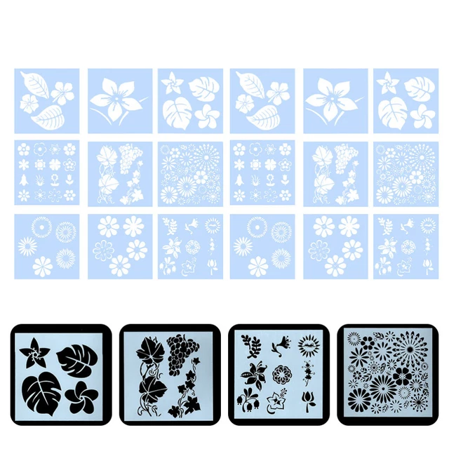 18 PZ MODELLO ritaglio fiori fai da te fiori di roccia stencil fiori ...