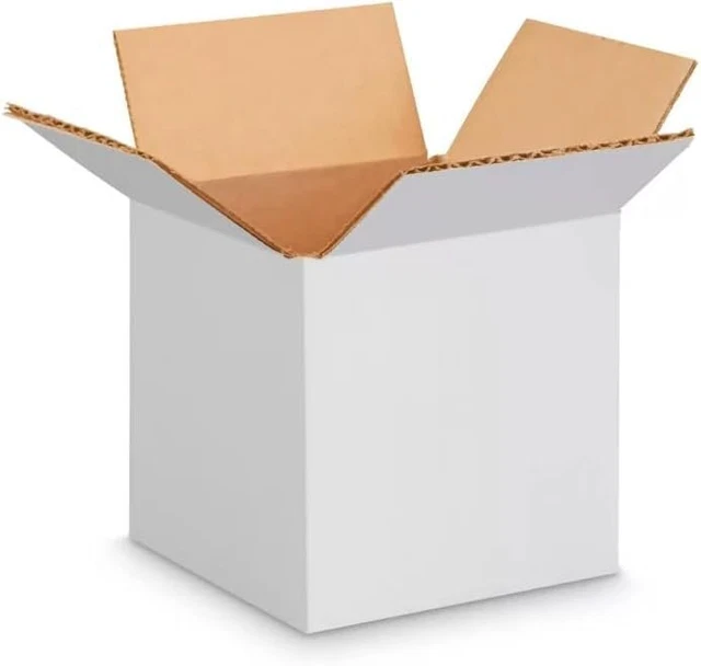 100 4x4x4 White Cardboard Paper Boxes Mailing Packing Shipping Box