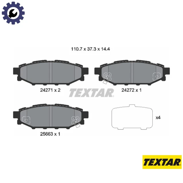 BRAKE PAD SET DISC BRAKE 2427101 FOR TOYOTA SCION SUBARU B3/Hatchback ...