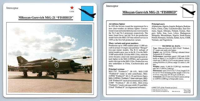 MIKOYAN-GUREVICH MIG-21 &FISHBED& - Interceptor - Warplanes Collectors ...