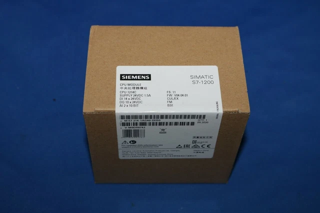 SIEMENS SIMATIC S7-1200 6ES7214-1AG40-0XB0 CPU1214C DC/DC/DC COMPACT ...