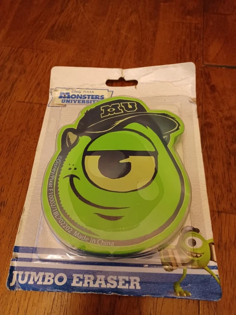MIKE WAZOWSKI MONSTERS University Disney Pixar Jumbo Eraser New Sealed ...