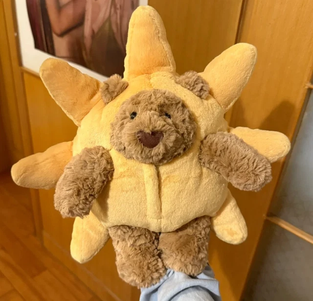 JELLYCAT BARTHOLOMEW SUN Bear Fur Toy Brand New with Label Easter ...