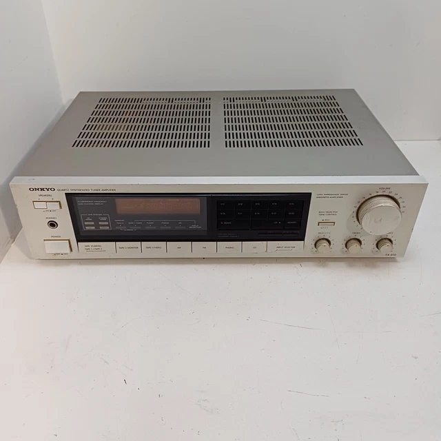 ONKYO TX-810 QUARTZ Synthesized Tuner Amplifier TESTED Vintage Phono ...
