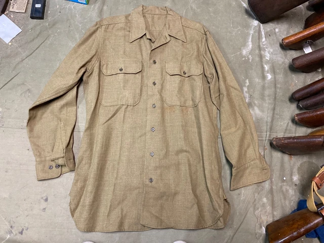 ORIGINAL WWII US Army M1937 M37 Wool Combat Field Shirt- Medium/Large ...