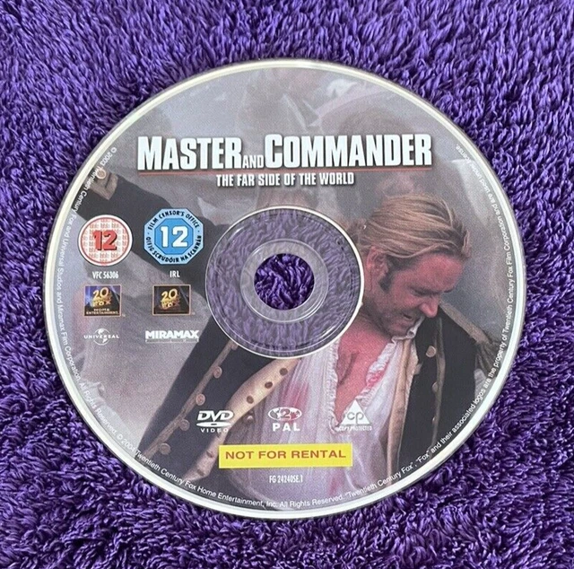 MASTER AND COMMANDER: The Far Side of the World - DVD Disc Only - Free ...