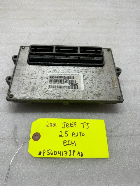 01 JEEP WRANGLER Tj 2.5 Auto Trans Engine Computer Ecm Ecu P56041738Ad ...
