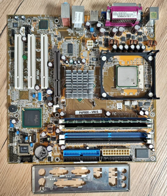 ASUS P4P800-VM/S REV:1.06 Intel 865G Socket 478 DDR1 Retro Motherboard +CPU+RAM £94.80 - PicClick UK