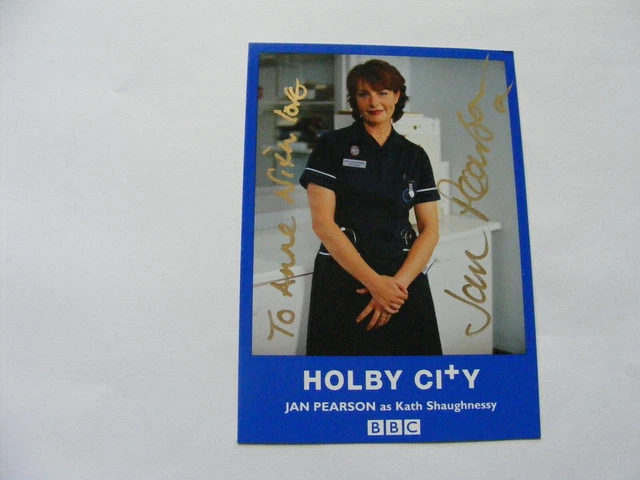 JAN PEARSON SIGNED HOLBY CITY Cast Card Photo Autograph TV Kath ...