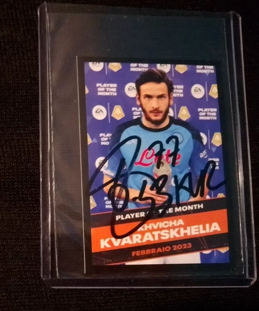 AUTOGRAPH KHVICHA KVARATSKHELIA Georgia Sticker Panini Rookie Hand ...