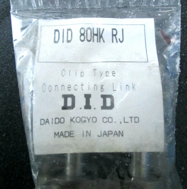 DID 80HK RJ Heavy Duty Roller Chain Connecting Link - Lot of 4 $25.37 ...