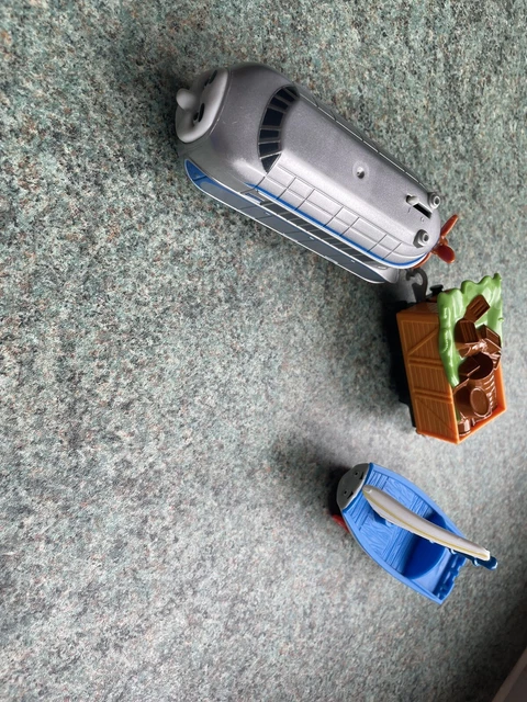 THOMAS AND FRIENDS trackmaster hugo train with truck and skiff the boat ...