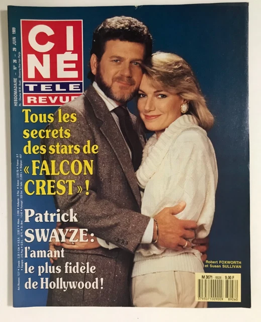 CINE REVUE N°26/1989-FALCON CREST-RONN MOSS-PATRICK SWAYZE-TOM SELLECK ...