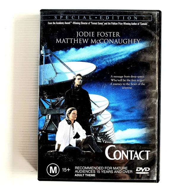 CONTACT DVD 1997 Sci-Fi, Foster, McConaughey, Skerritt, Hurt, Bassett ...