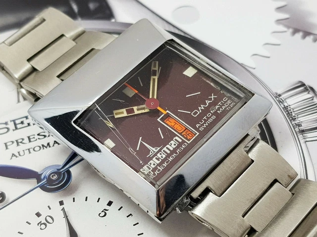 OMAX SPACEMAN AUDACIEUSE Le Marquand Automatic Swiss-made Vintage Mens ...