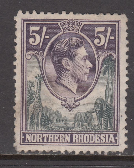 NORTHERN RHODESIA - 5s King George VI Issue (Used) 1938 (CV $30) EUR 10 ...