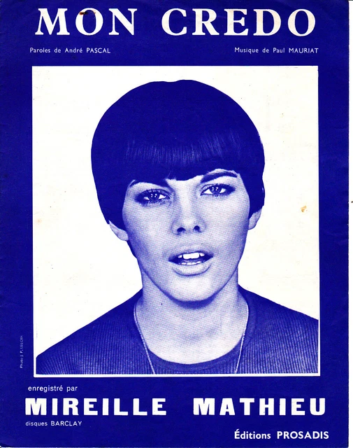 MIREILLE MATHIEU - Partition - Mon Credo (1) EUR 2,00 - PicClick FR