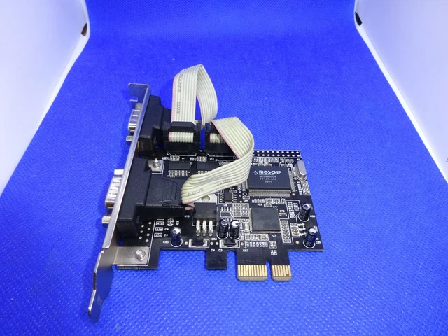 MOSCHIP PI49835-9X2A ADATTATORE PARALLELO PCIe 2x RS-232 #GK765 EUR 13 ...