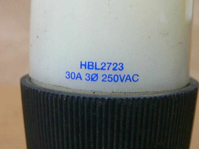 HUBBELL HBL2723 TWIST Lock Plug 30A 3 Phase 250V 3 Pole 4 Wire ...