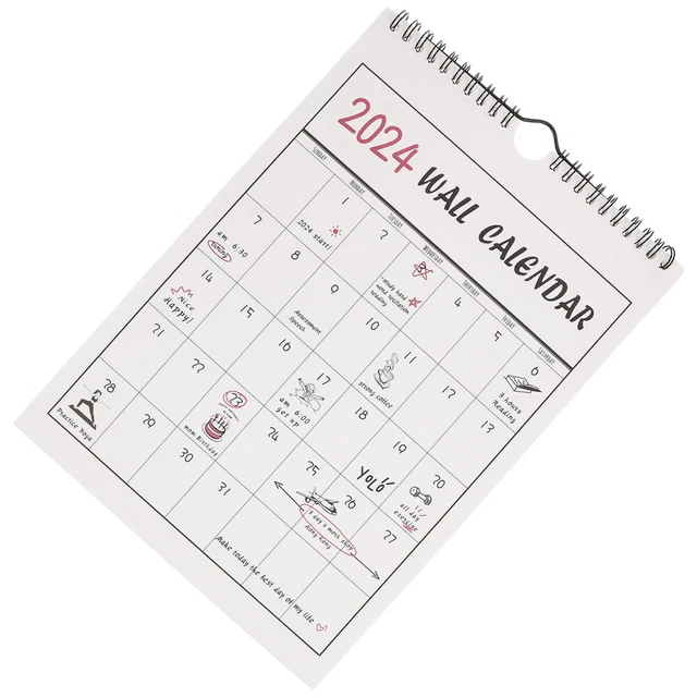 CALENDARIO CON RILEGATURA Doppio Filo Mensile Cinese Carta Taccuino EUR ...
