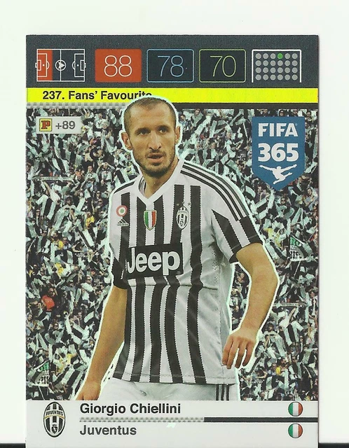 PANINI CARD ADRENALYN Fifa 365 2015/16 N.237 Chiellini Juventus Nuova ...
