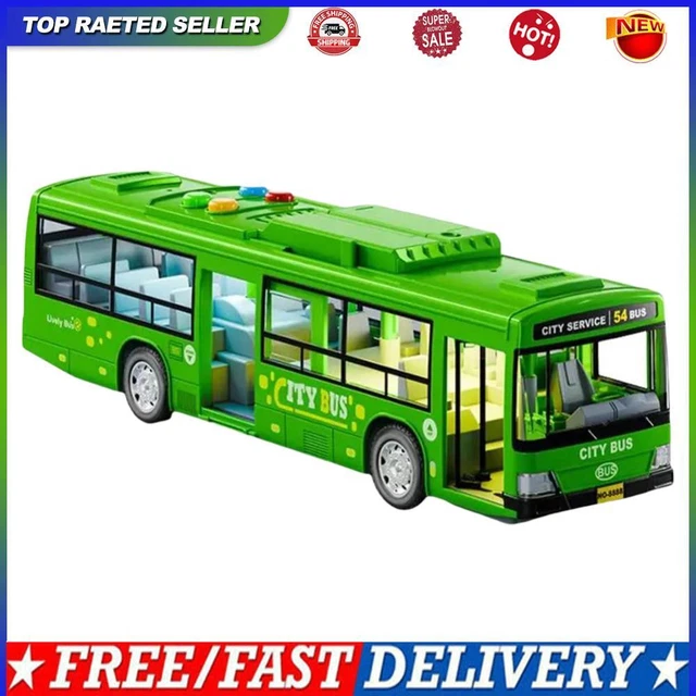ELECTRIC CITY BUS Toy Openable Door School Bus Toy for Boys Girls ...
