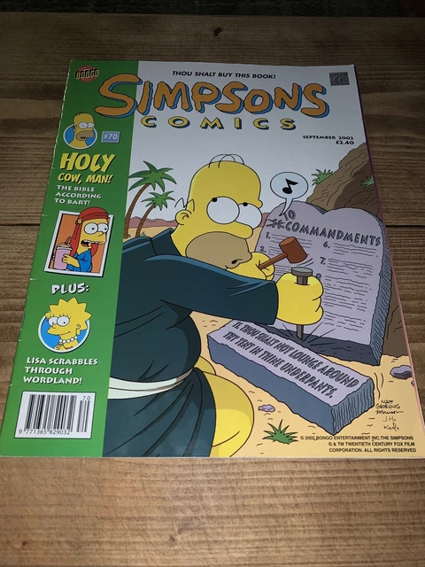 THE SIMPSONS ISSUE 70 Matt Groening Bongo Cartoon Comic Magazine EUR 4 ...