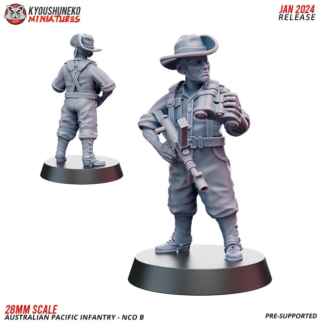 AUSTRALIAN ARMY OFFICER - Kyoushuneko Miniatures WW2 Army £9.99 ...