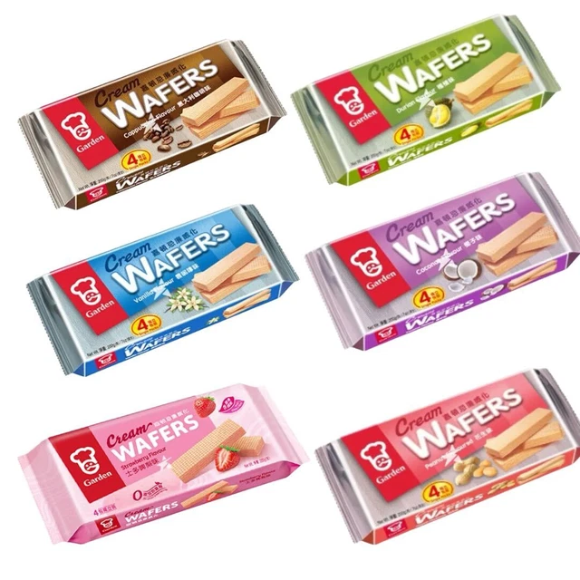 GARDEN CREAM WAFERS Biscuits Snacks 200g (Assorted Flavours 4 or 6 ...