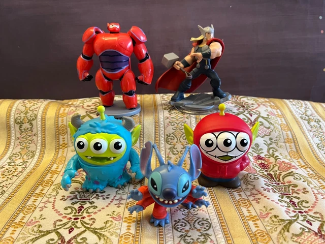 DISNEY BIG HERO 6 Red Baymax Stitch Toy Alien Sulley Miguel Thor Figure ...