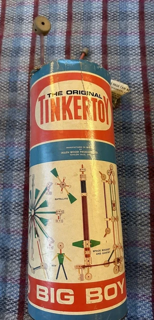 VINTAGE ORIGINAL TINKER Toy Big Boy Wooden Construction No 155 USA ...