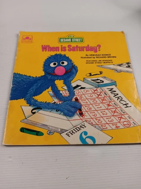SESAME STREET WHEN IS SATURDAYSesame Street Grover Book Jim Henson ...