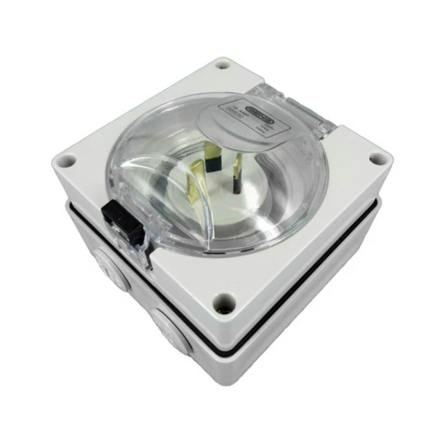 POWERWAVE 10A SINGLE Phase 3 Pin Flat Appliance Inlet Caravan ...