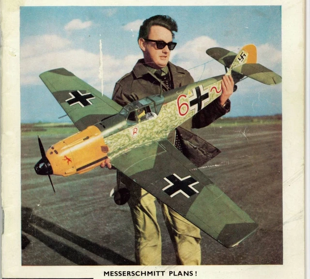 MESSERSCHMITT ME109E 61& RC SCALE MODEL PLANE PLAN-Brian Taylor £23.50 ...