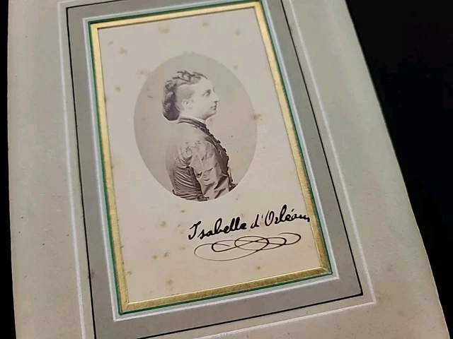 PRINCESS ISABELLE D'ORLEANS Signed Cabinet Card CDV Photo Royalty ...