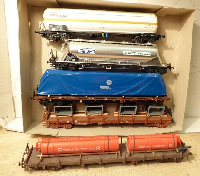 ROCO PIKO HERIS H0 Set 5 Teiliger-Güterzug Le Epoque 5/6 Avec Nem Et Kk ...