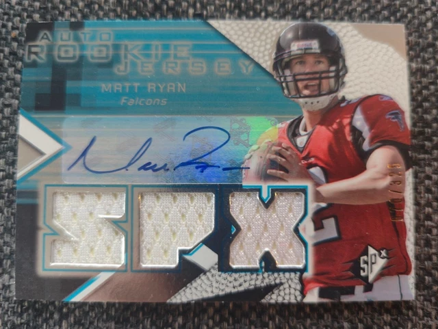 2008 UPPER DECK SPX Matt Ryan ROOKIE AUTO TRIPLE MAILLOT/RELIQUE RC/325 ...